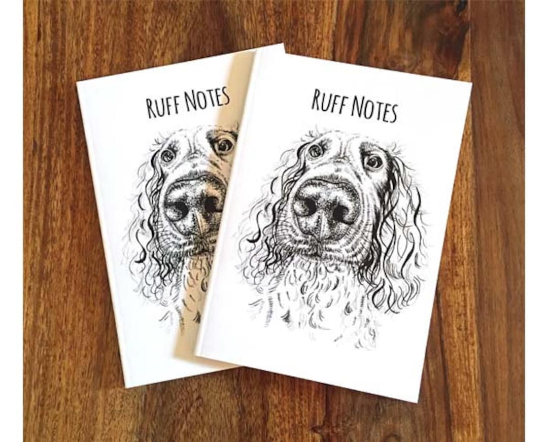 Dog Notebook x 2, Dog Notepad, Spaniel Notebook, Spaniel Gift, Cocker ...