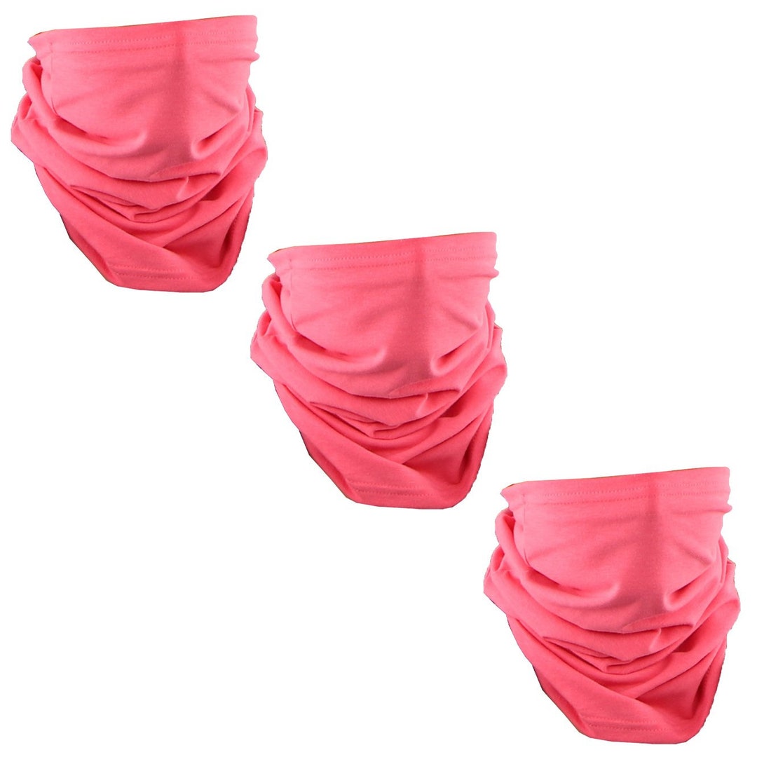 Cotton Neck Gaiter Cute Pink Gaiter Set of 3 Face Tubes - Etsy