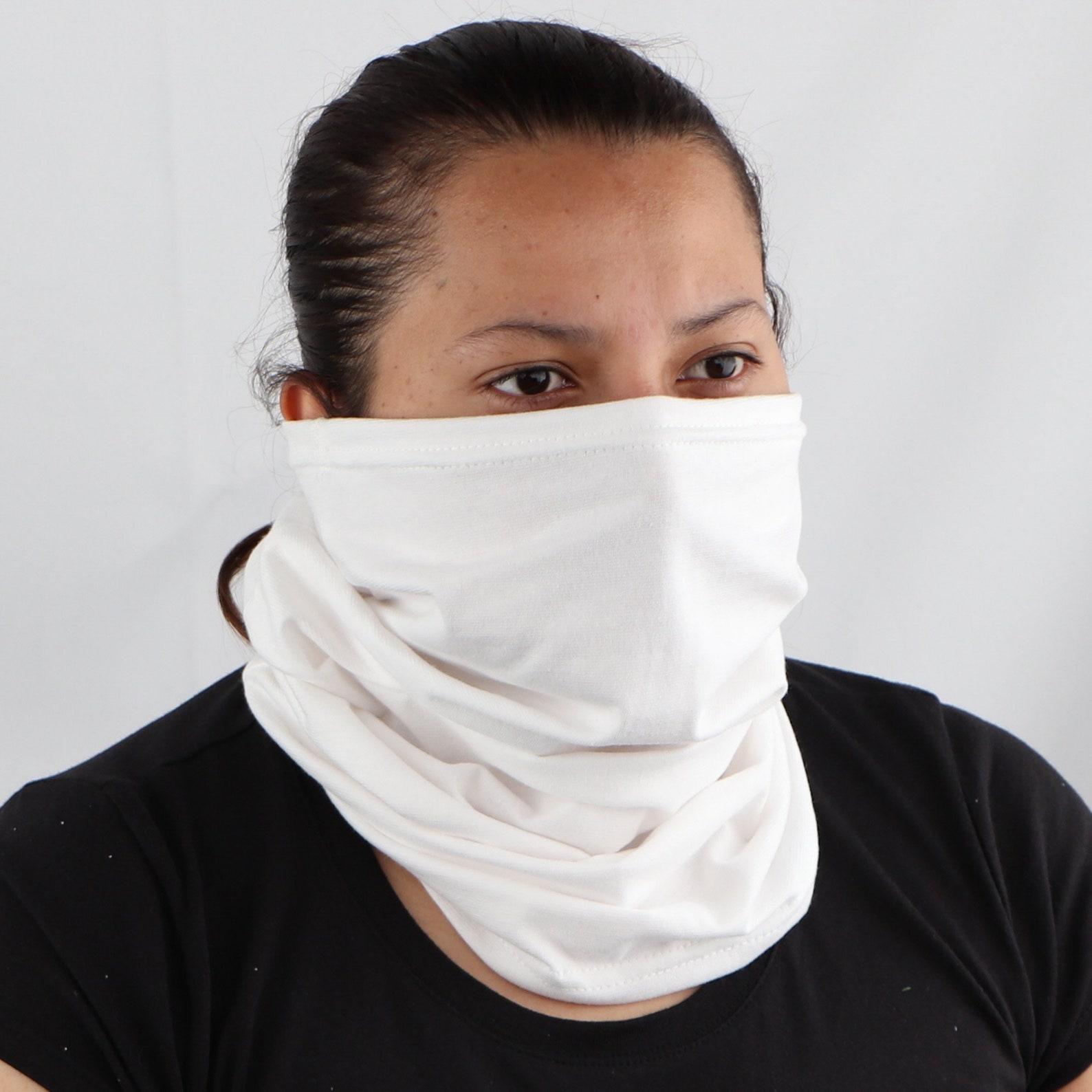 Set of 3 Cotton Stretch Neck Gaiters Multi Use Scarf black - Etsy