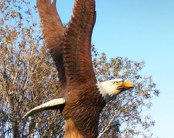Eagle wood carving | Etsy