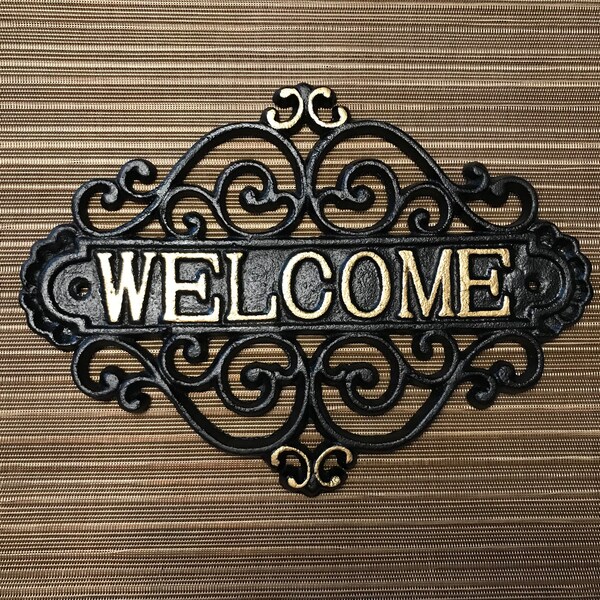 Cast Iron Shelf Welcome Signs - Etsy