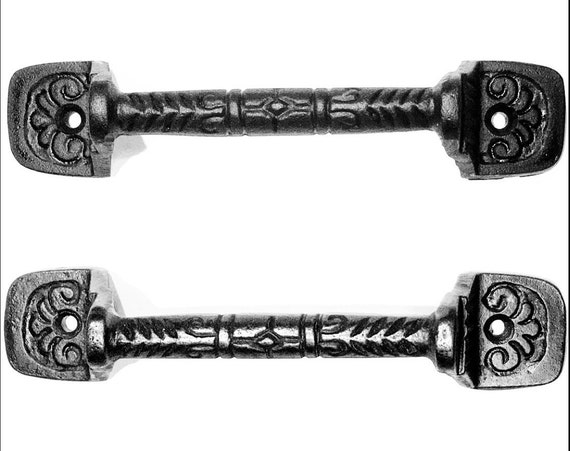 Sets of 4 Pulls Cast Iron Pull Cabinet Pull Door Pull Gate - Etsy