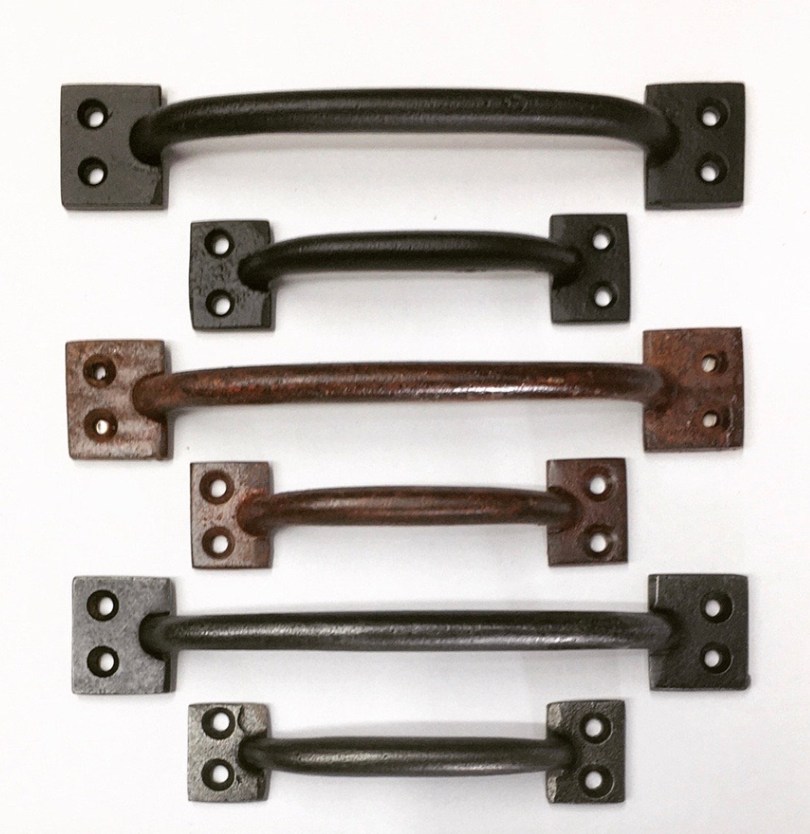 Iron Pulls, 6" and 4", Farmhouse, Antique Replica, Slim, Pull, Handle ...