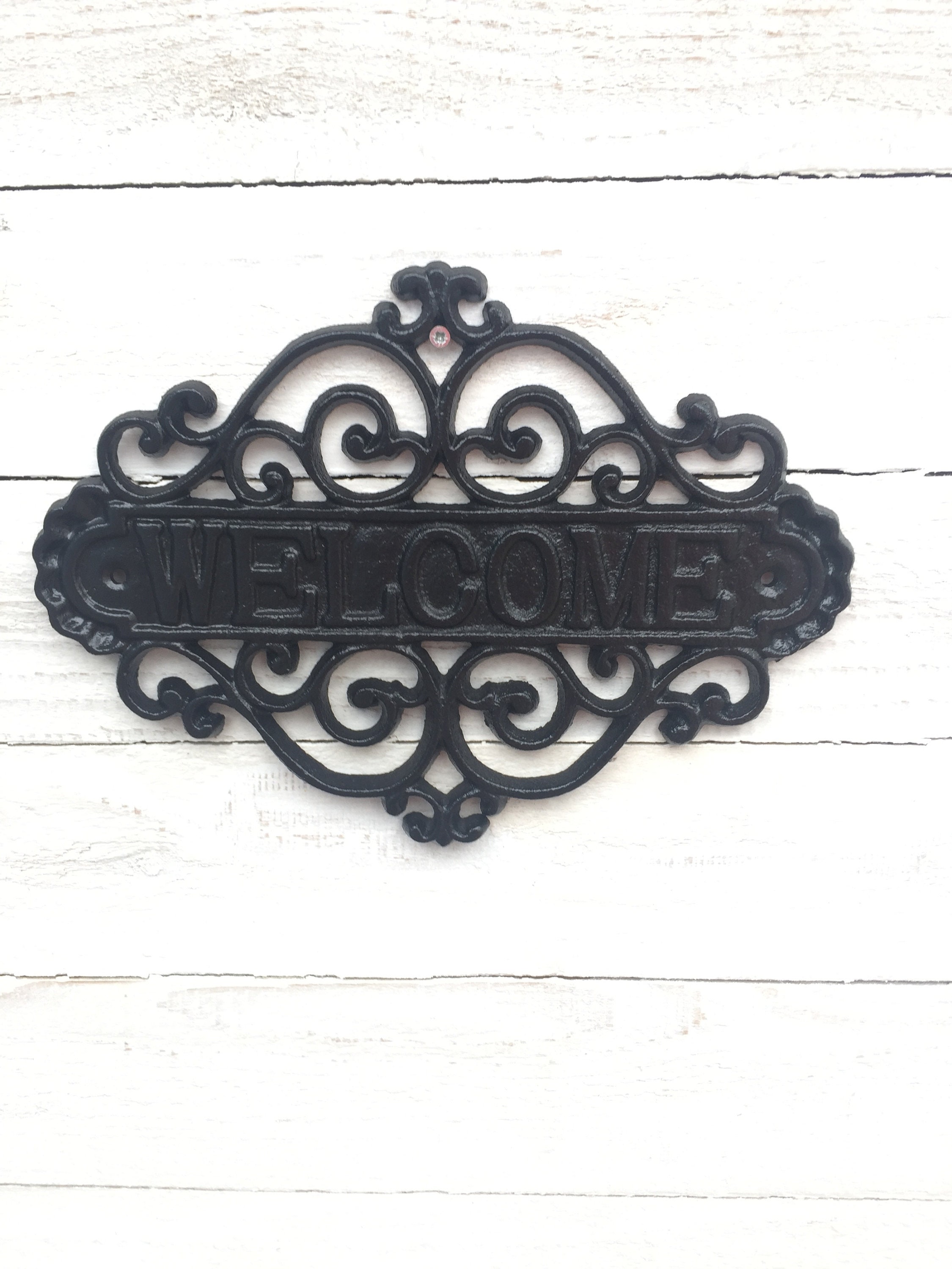 Welcome Sign Iron Welcome Sign Cast Iron Welcome Sign - Etsy