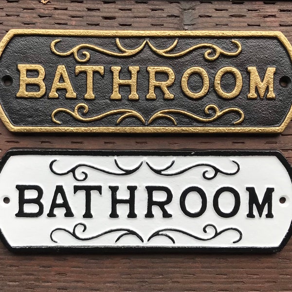 Metal Bathroom Sign - Etsy