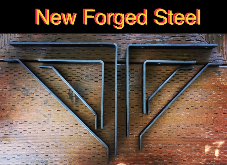 Industrial, Forged Steel, Farmhouse Brackets, Bracket, Includes ...
