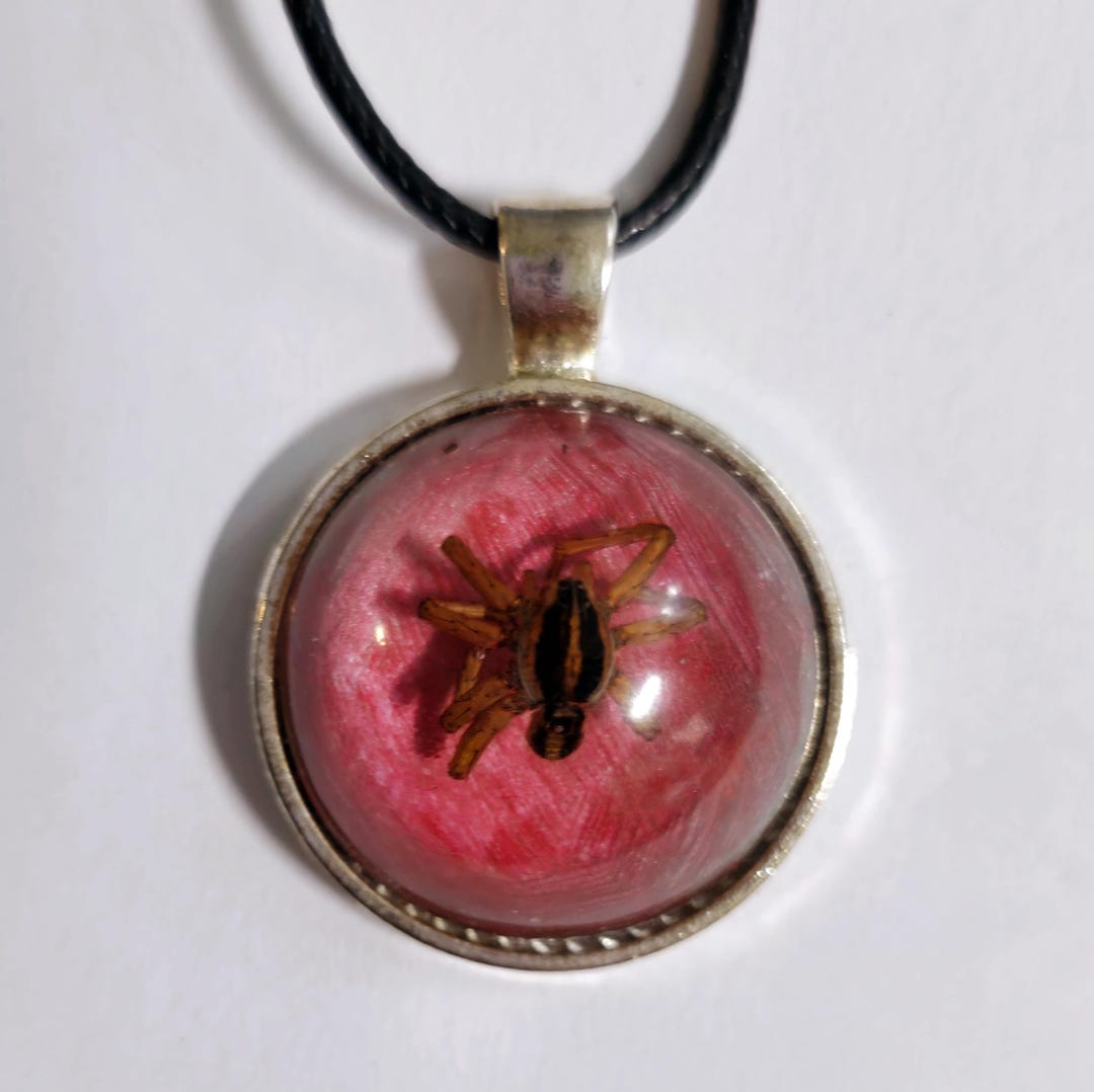 Real Spider, Spider in Resin, Spider Pendant, Spider Jewelry, Arachnid ...