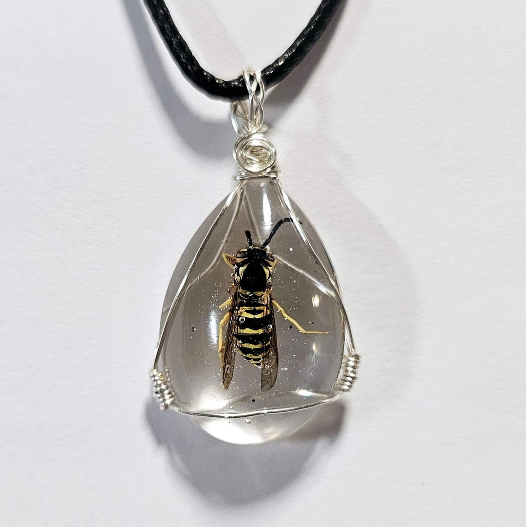 Bee Necklace, Insect Pendant, Bee Jewelry, Bee Pendant, Insect Jewelry ...