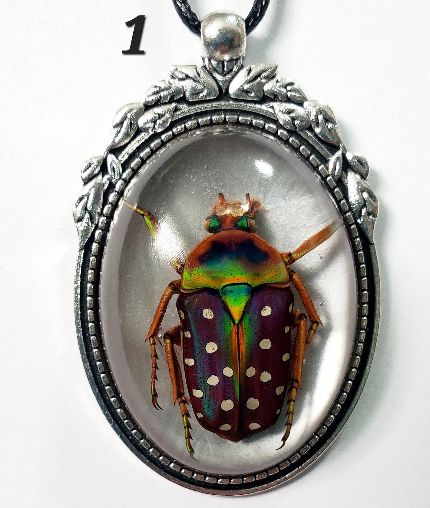Beetle Jewelry Bug Necklace Flower Beetle Beetle Necklace - Etsy