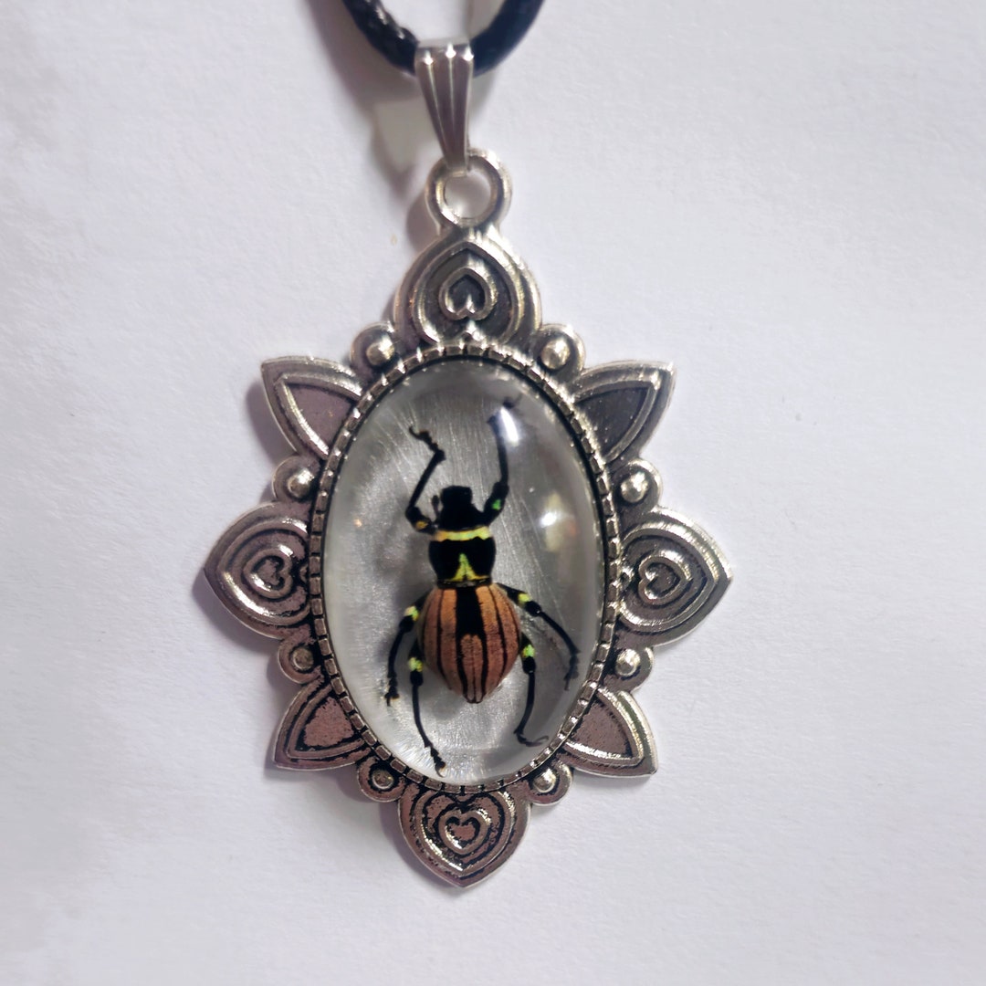 Weevil, Weevil Necklace, Bug Jewelry, Insect Pandant, Bug Necklace ...