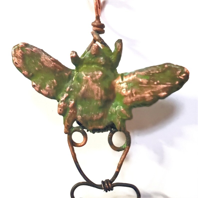 Electroformed Carpenter Bee Bug Jewelry, Bee Necklace, Insect Pendant ...