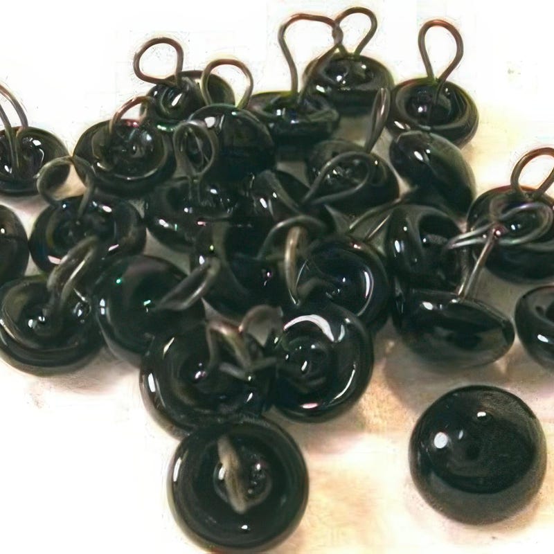Black Glass Eyes on Loop - Etsy