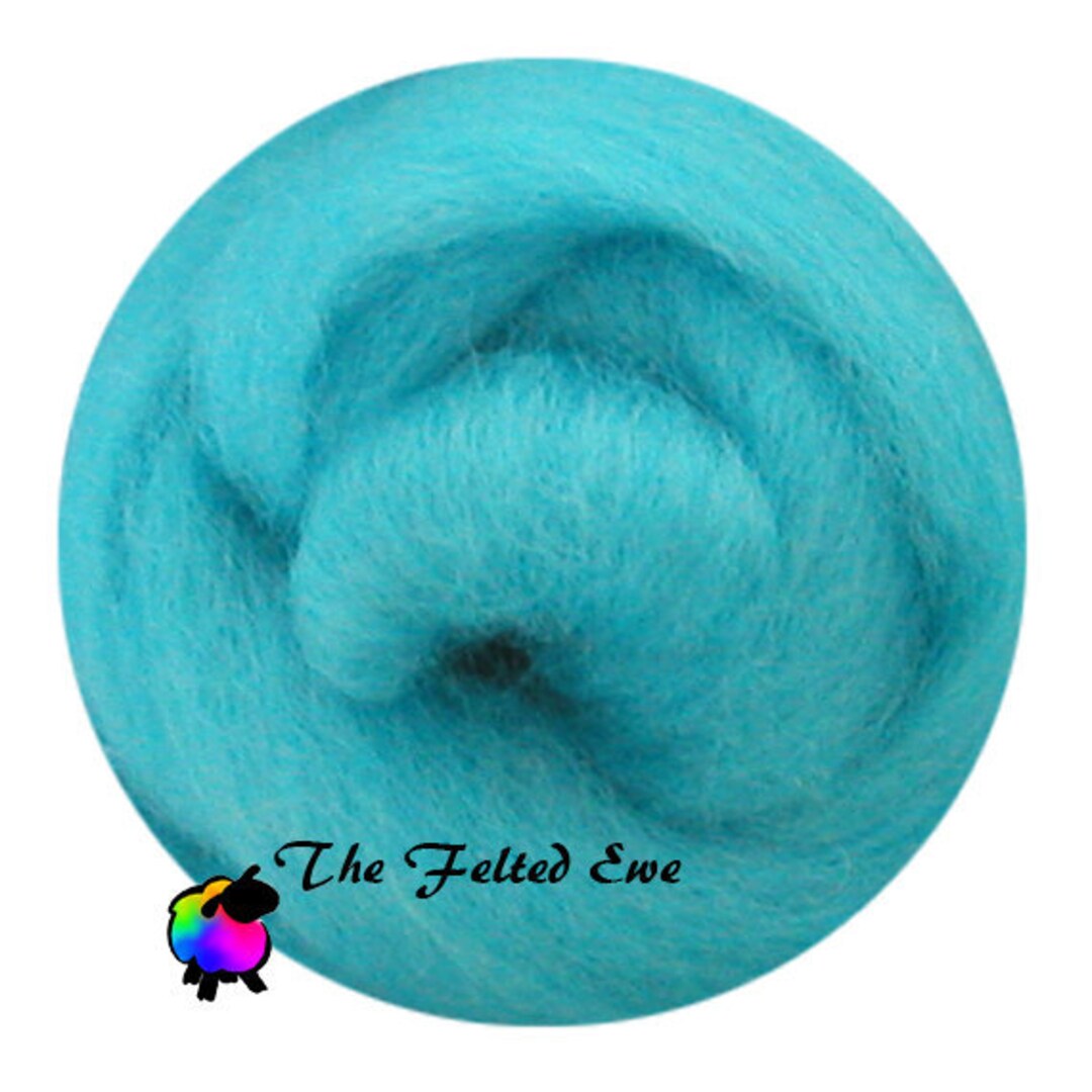 Needle Felting Wool Roving / DR37 Pool Party Carded Wool Roving Sold ...