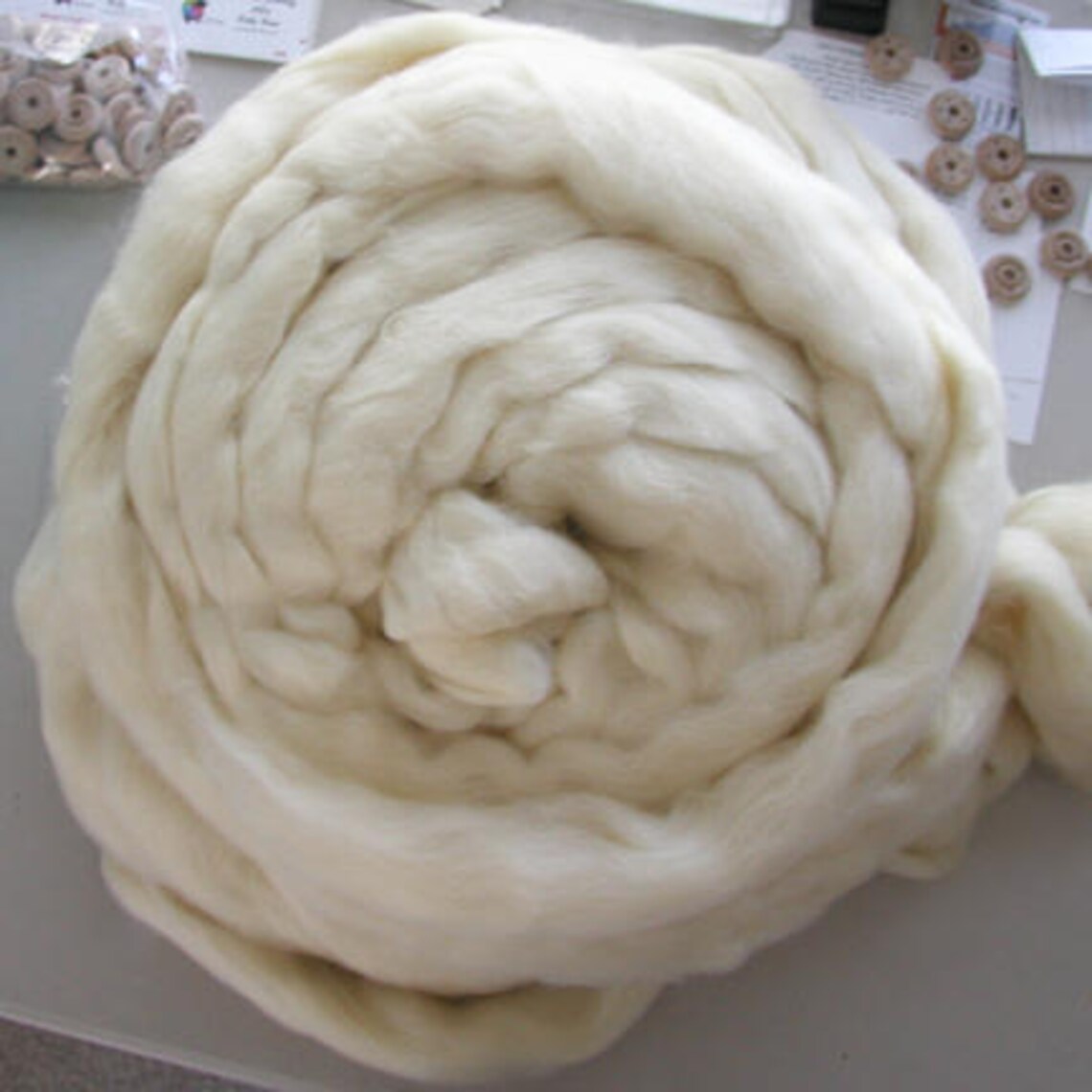 Natural Core Wool Carded Wool Roving / Needle Felting Core Wool - Sold ...