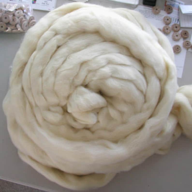 Natural Core Wool Carded Wool Roving / Needle Felting Core Wool - Sold ...