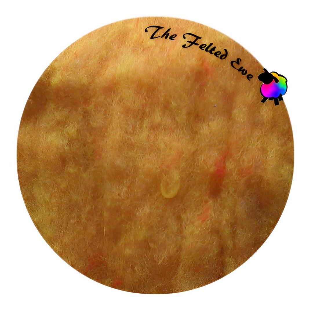 HFB4 Sunset Needle Felting Wool Batt: USA Merino & Suffolk Blend 1 Oz ...