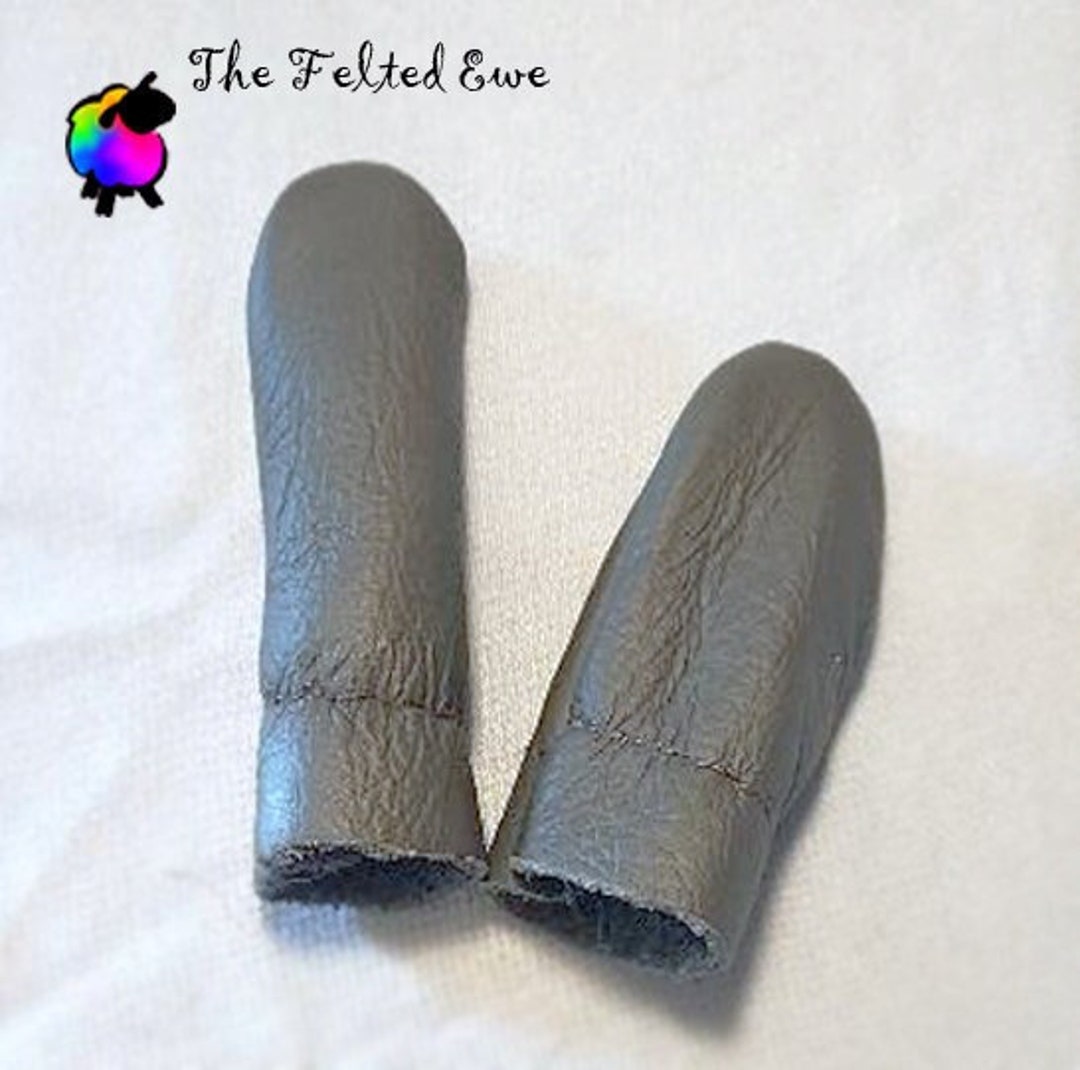 Leather Finger Guards - Sold as a Pair - Color Shown: Slate - Actual ...