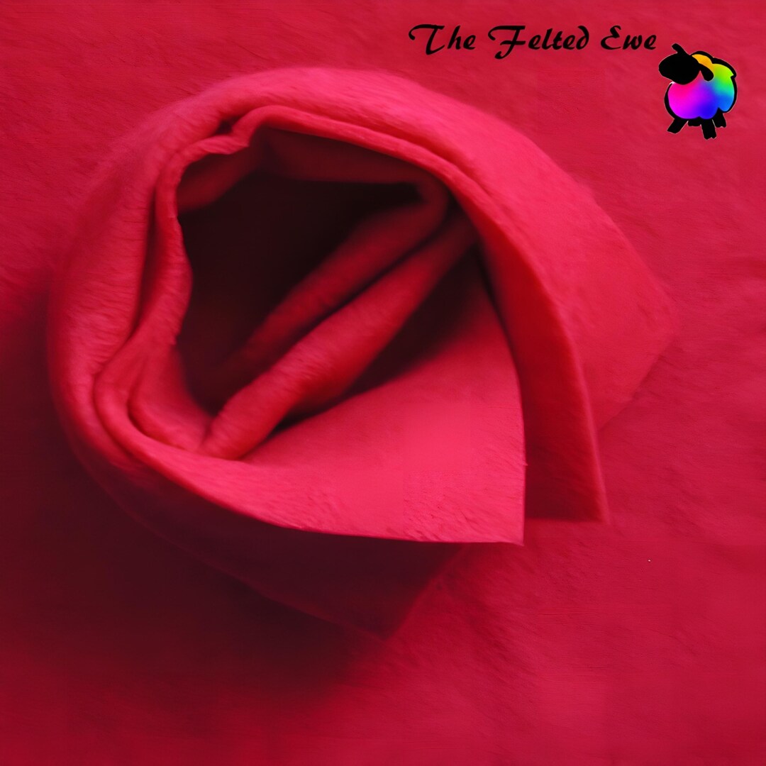 Scarlet Red 100% Merino Wool Prefelt Sheet 9" X 12" - Etsy