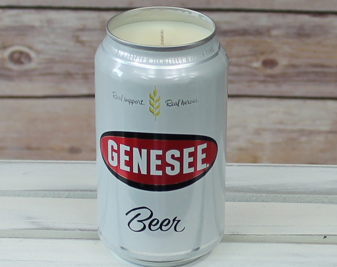 Soy Candle Genesee Beer Can Soy Candle With Custom Scent or - Etsy