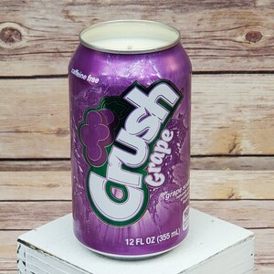 Soy Candle Grape Crush Soda Pop Can Soy Candle With Grape Soda Scent Hand Poured Soy Candle - Etsy