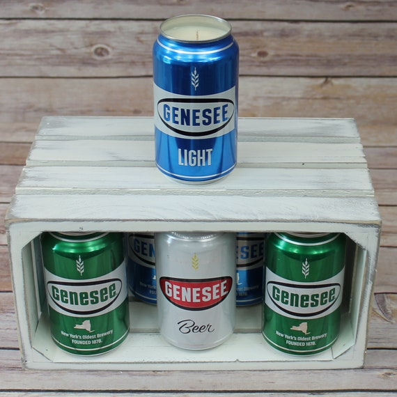 Soy Candle Genesee Light Beer Can Soy Candle With Custom | Etsy