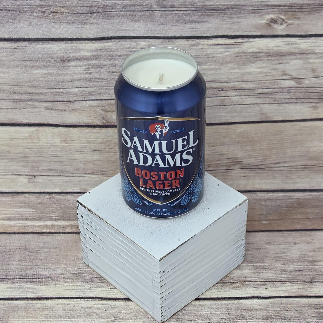 Soy Candle - Sam Adams Boston Lager Beer Can Soy Candle With Custom ...