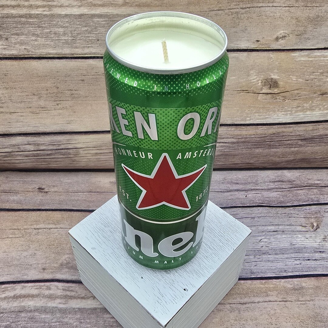 Soy Candle - Heineken Beer Can Soy Candle With Custom Scent or ...