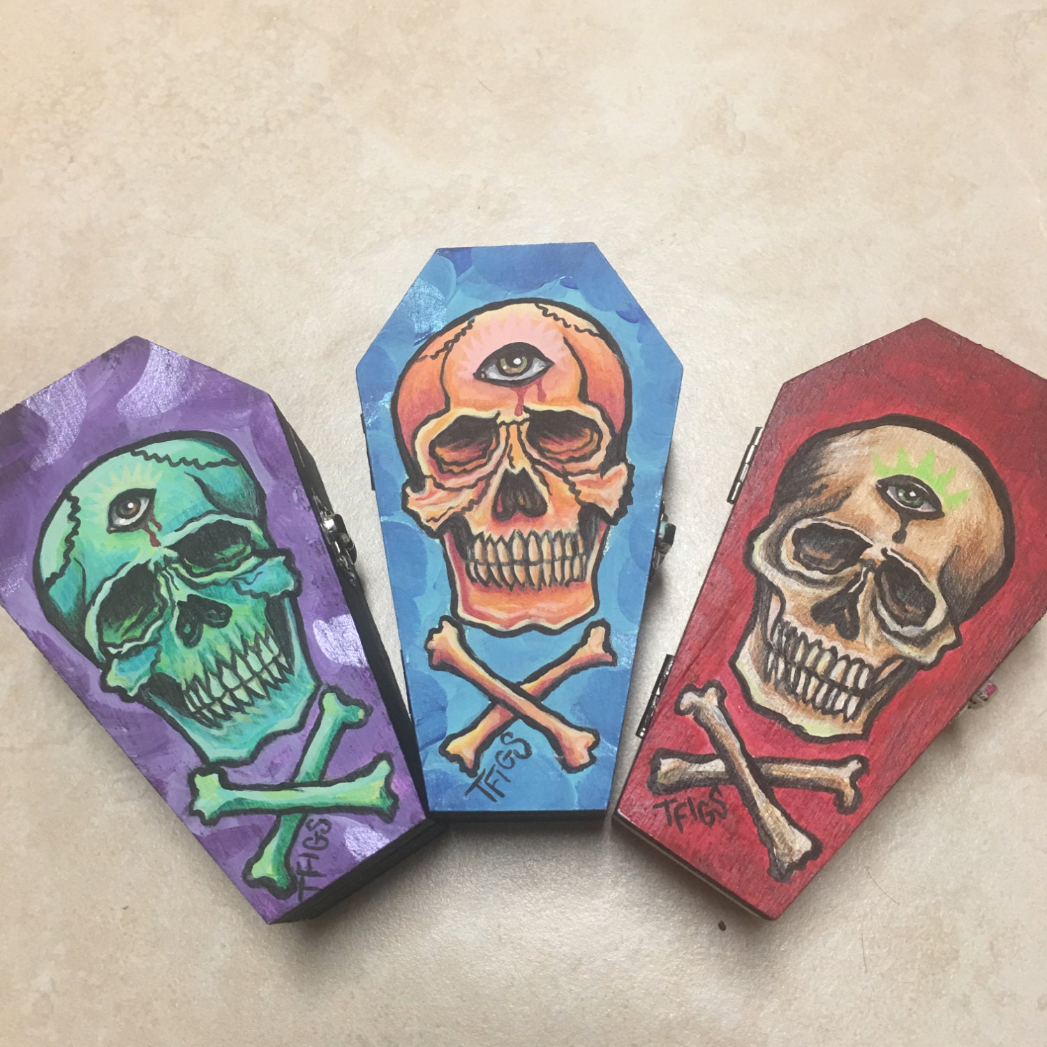 Hand Painted Keepsake Coffins - Etsy Norway