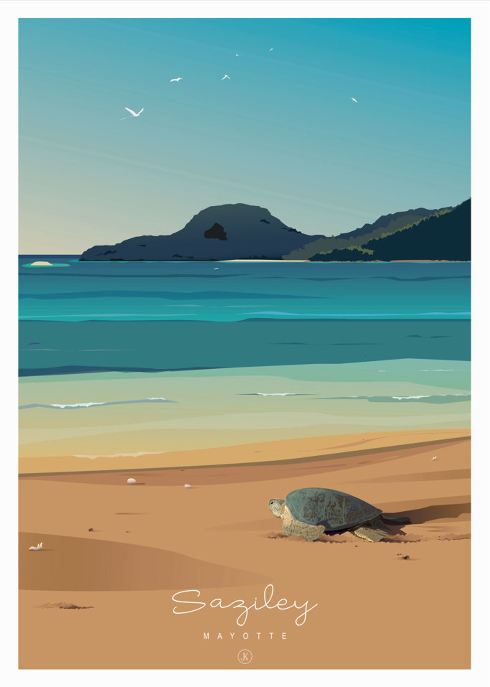 Poster 30x40 cm de Mayotte - Saziley - Etsy France