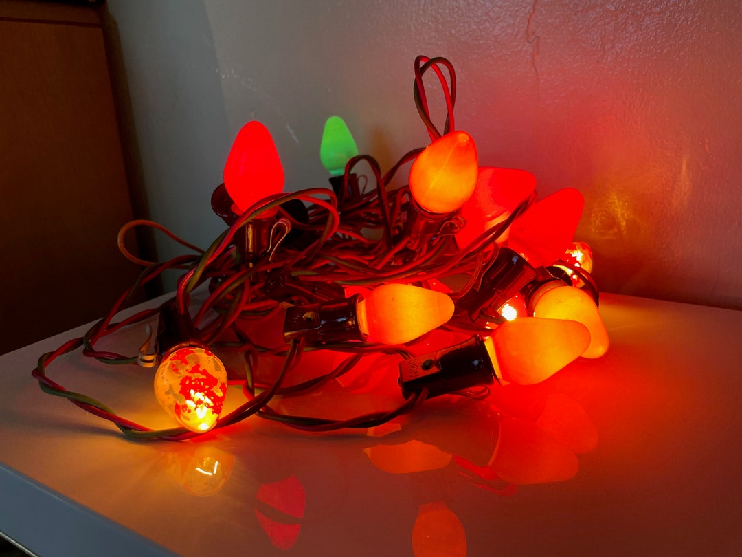 1940s 1950s Noma Christmas Colored String Lights Vintage Antique 25' - Etsy