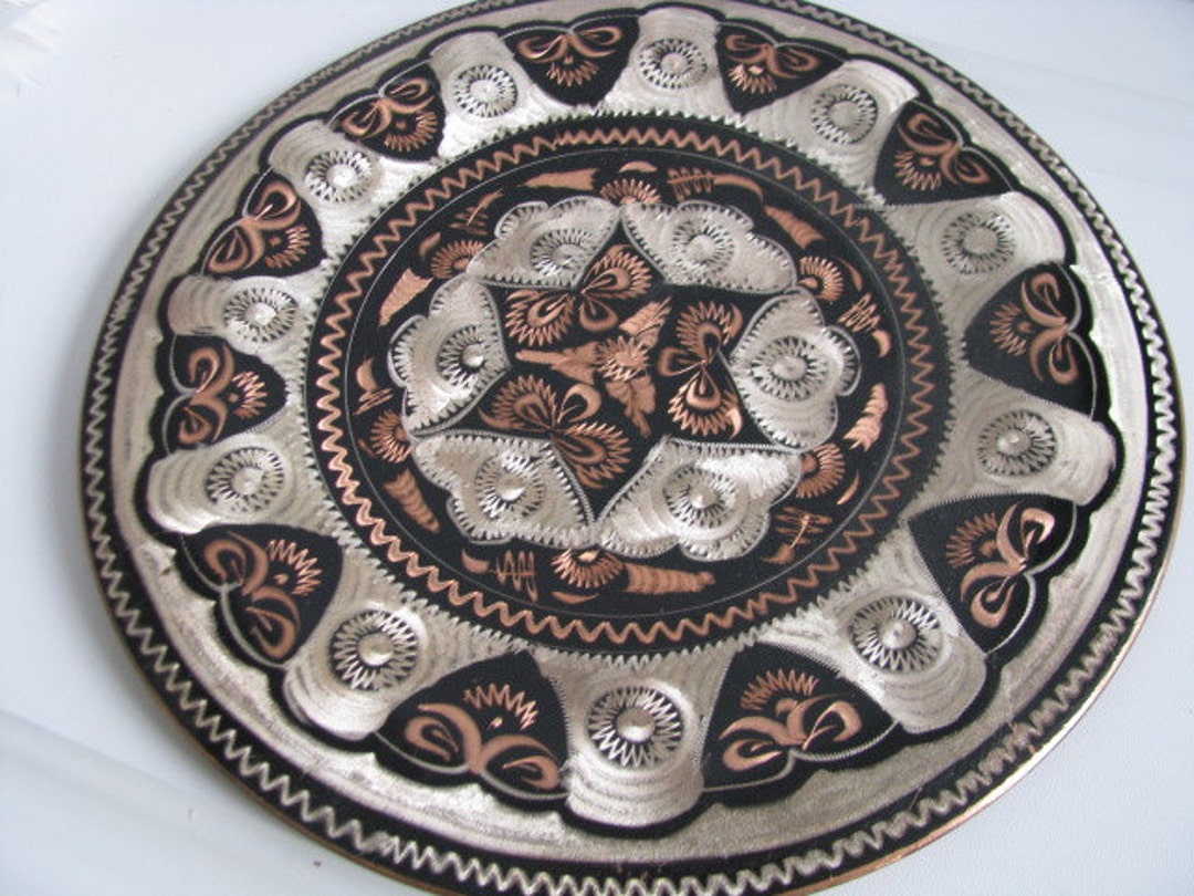 1980s Turkish Copper Plate Etching Wall Hanging Vintage - Etsy