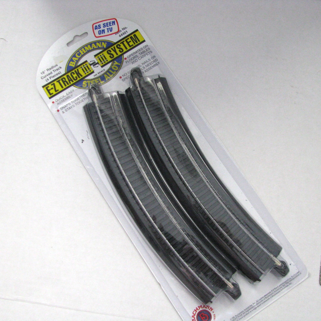 Vintage Bachmann EZ Track System HO Scale 4 Piece 18 Radius Track 44401 ...