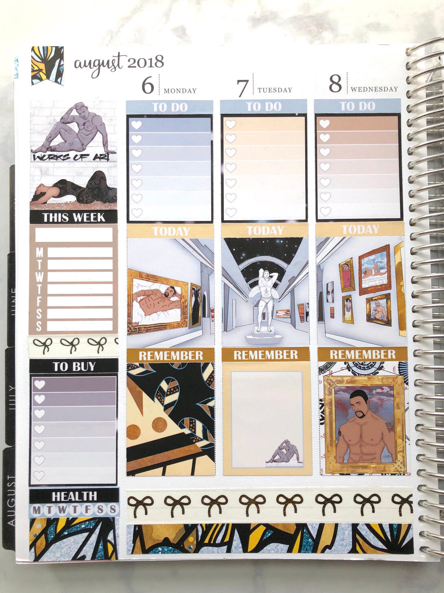 Works of Art Planner Stickers Collection for Use With Erin - Etsy