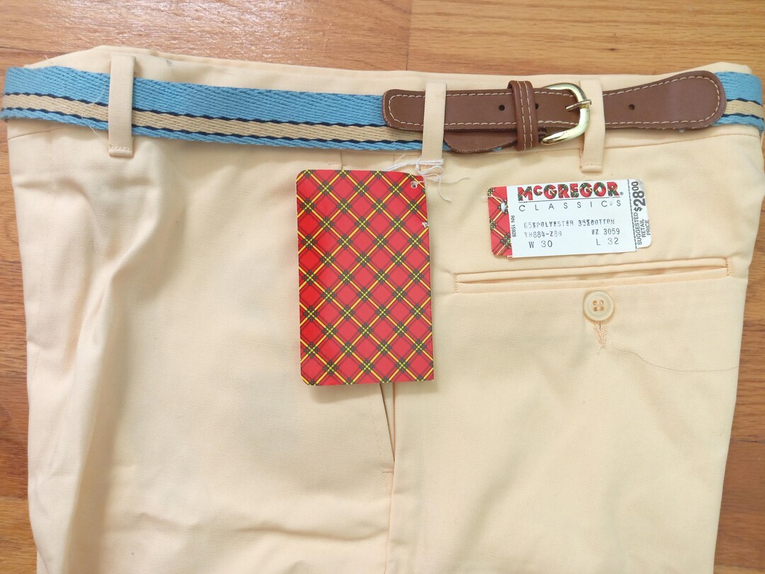Vintage 70s Men's Mcgregor CLASSICS Trousers Pants Nwt's Pale Yellow ...