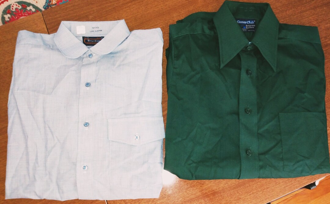 Two 60s SANFORIZED Shirts Men's NOS Set of 2 Shirts Union Label in USA ...