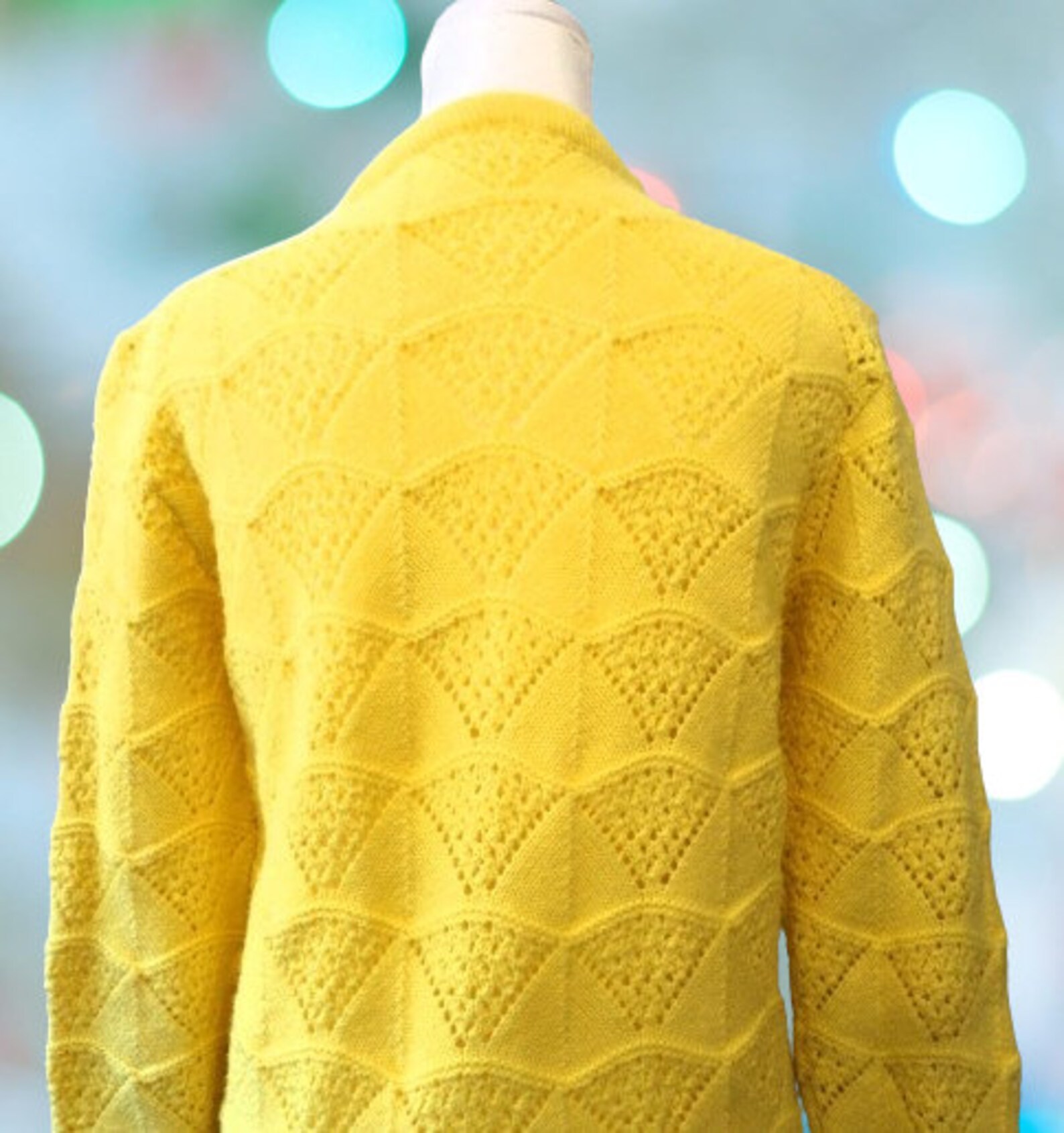 Vintage 60s Wintuk Sweater Yellow One Owner Cardigan Very Good ...