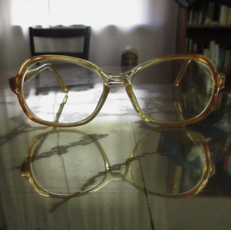 Vtg 60s Eye Glasses Eyeglass Frames 48-16 Hipster Orange Hard Candy ...