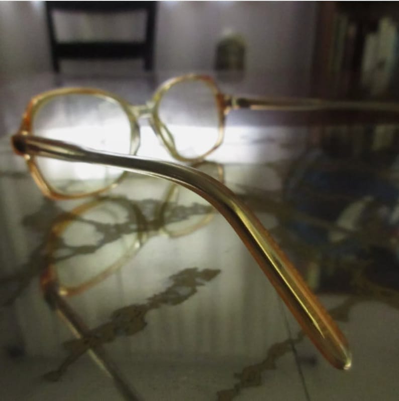 Vtg 60s Eye Glasses Eyeglass Frames 48-16 Hipster Orange Hard Candy ...