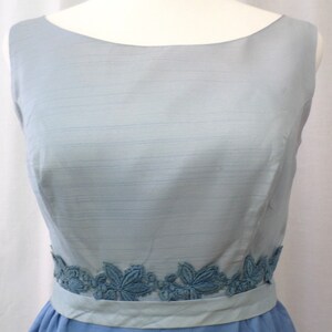 Vtg Dress 50s Homemade Pale Sky Blue Party Bridesmaid Dress Sleeveless ...
