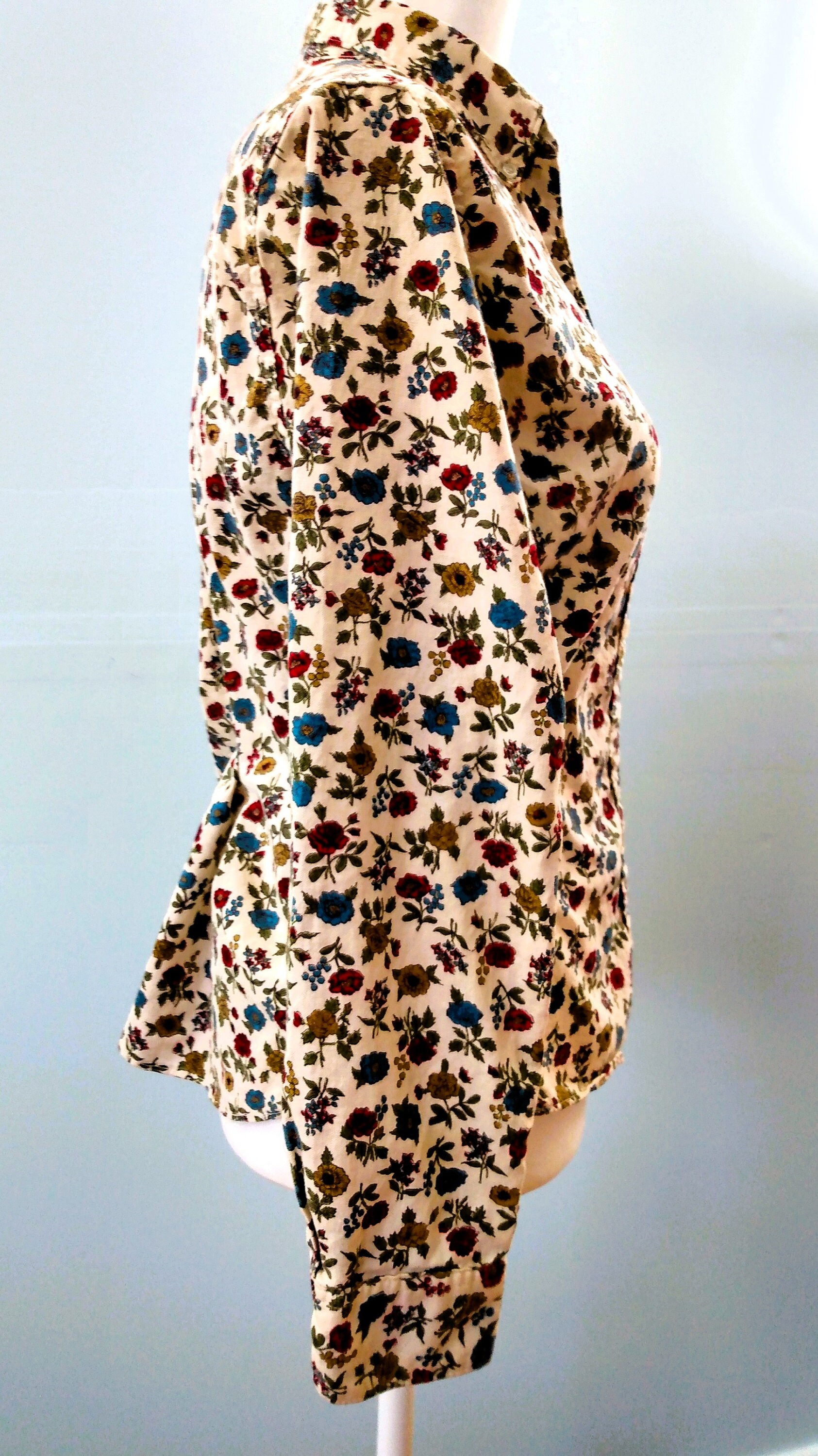 Vtg 50s Floral Blouse Cotton Duck Lerner Shops Rare Collectible Cosplay ...