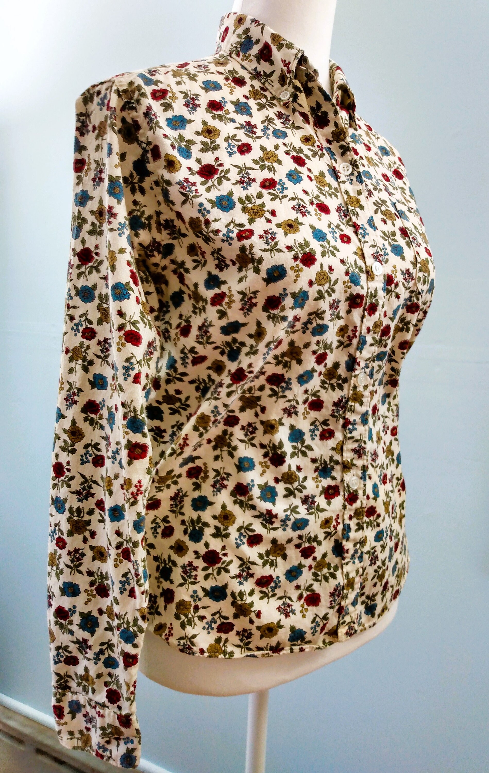 Vtg 50s Floral Blouse Cotton Duck Lerner Shops Rare Collectible Cosplay ...