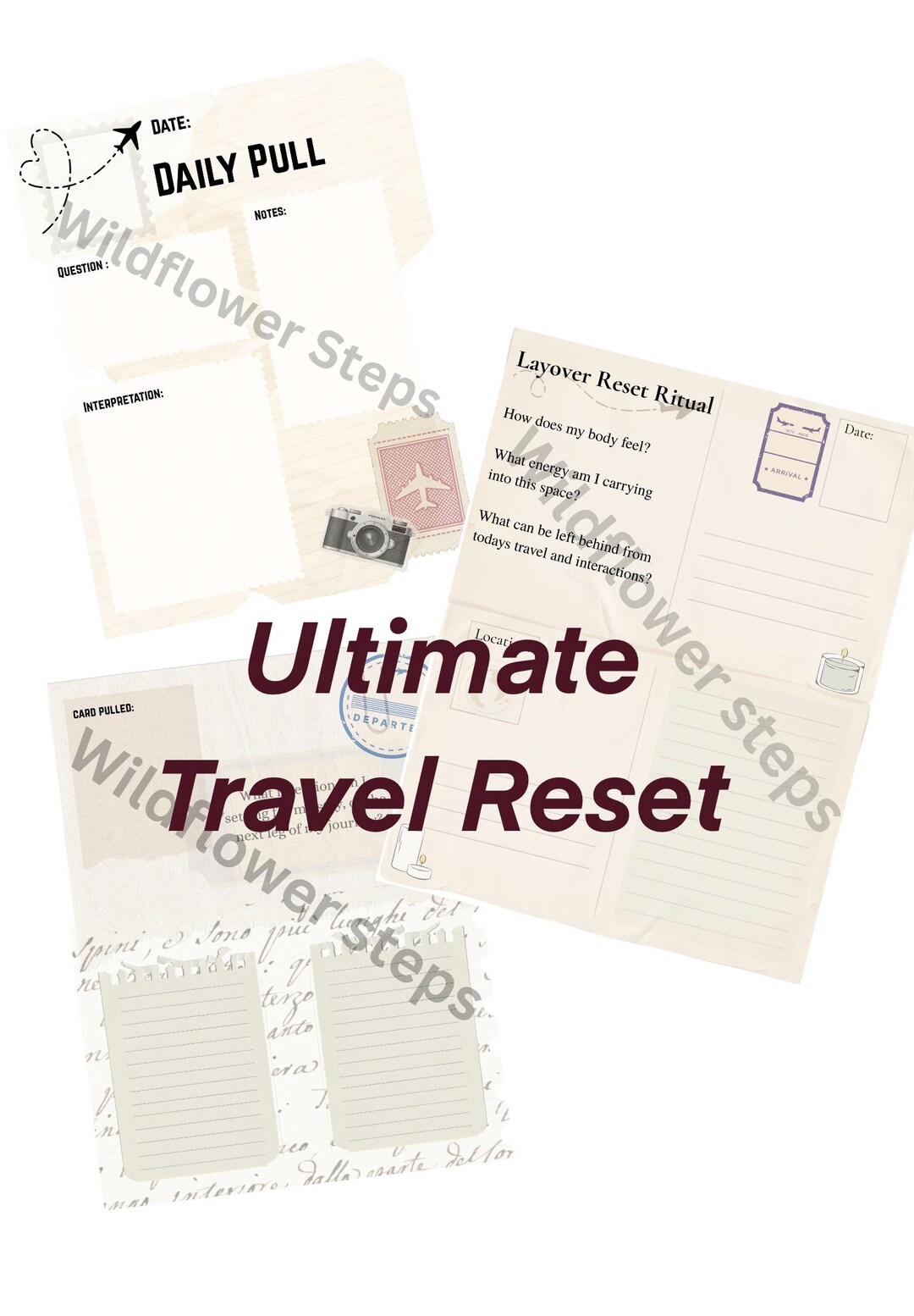 Travel Tarot Card Spreads | Layover Reset Ritual (digital Download) - Etsy