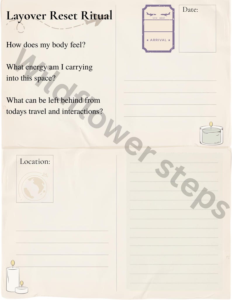 Travel Tarot Card Spreads | Layover Reset Ritual (digital Download) - Etsy