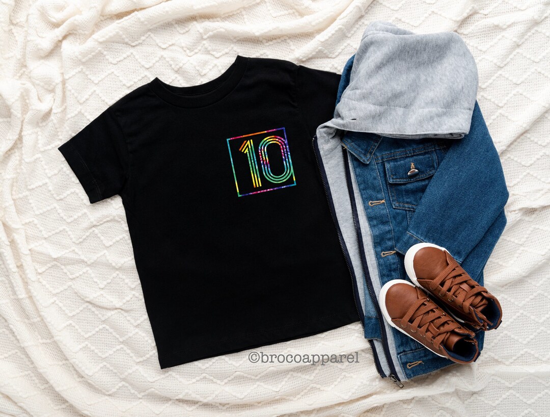 10th Birthday Shirt, Double Digit Shirt, Boys 10th Birthday, Birthday ...