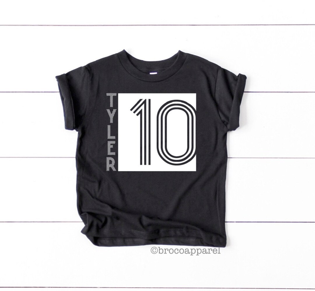 10th Birthday Shirt, Custom Birthday Tee, Tenth Birthday Shirt, Boys ...