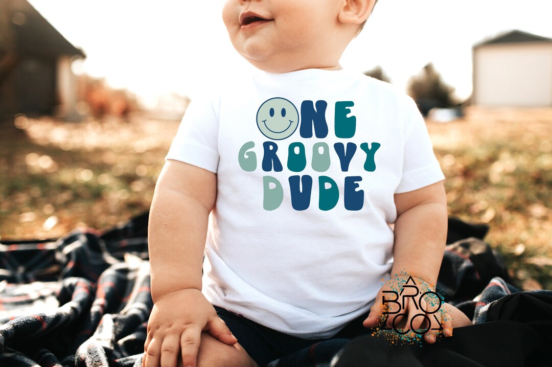 One Groovy Dude - 1st Birthday Shirt - Baby 1st Birthday - Groovy 1st ...