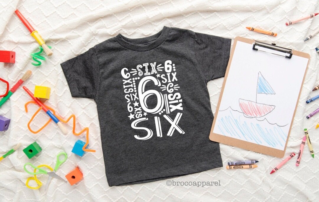 6th Birthday Shirt, Boys 6th Birthday, Six Birthday Shirt, Sixth ...