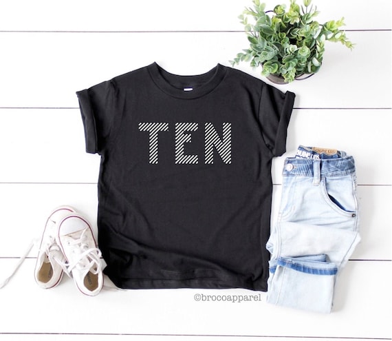 10th Birthday Shirt Ten Shirt Boys Birthday Shirt Birthday | Etsy