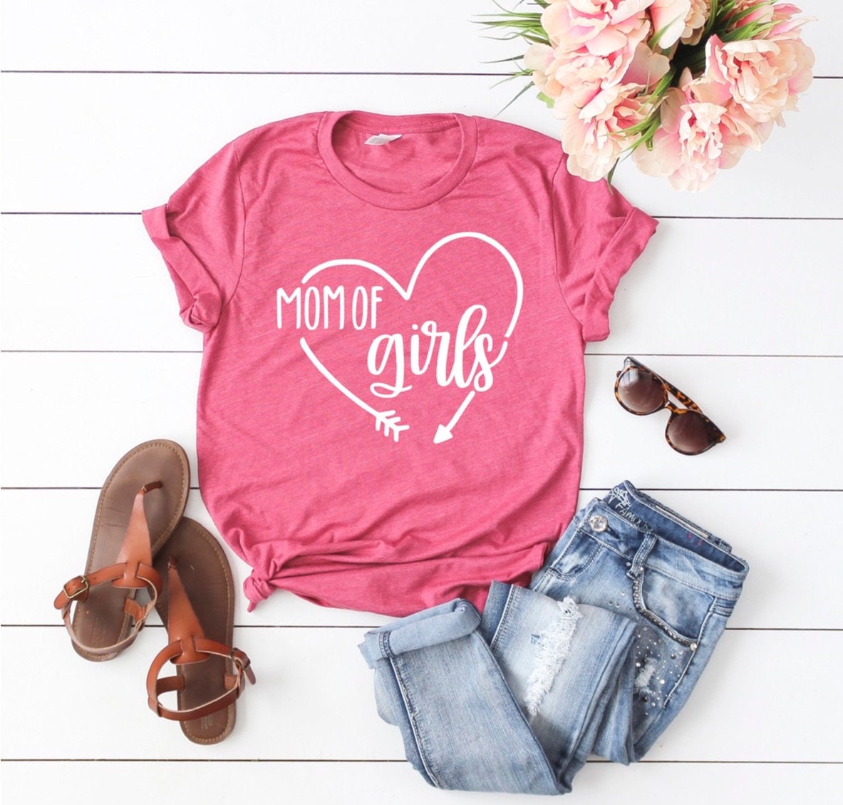 Mom Of Girls Shirt Mom Of Girls Tshirt Mom Of Girls Tank Etsy