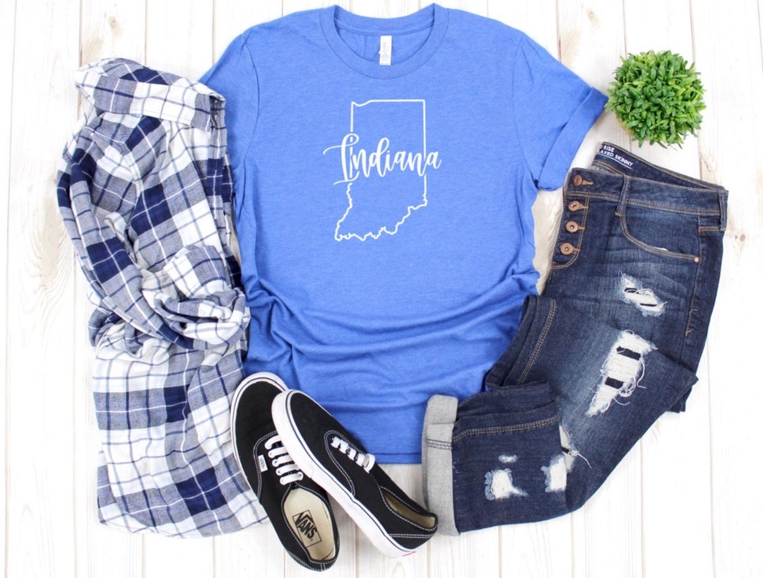 Indiana Shirt, Indiana State Shirt, Indiana Tshirt, Indiana Tee, State ...